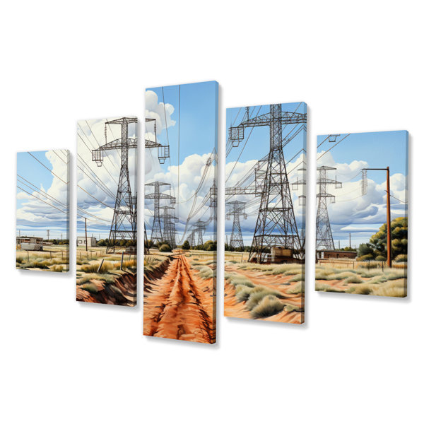 Lark Manor™ Power Lines Filed In Usa - Power Lines Wall Art Living Room ...