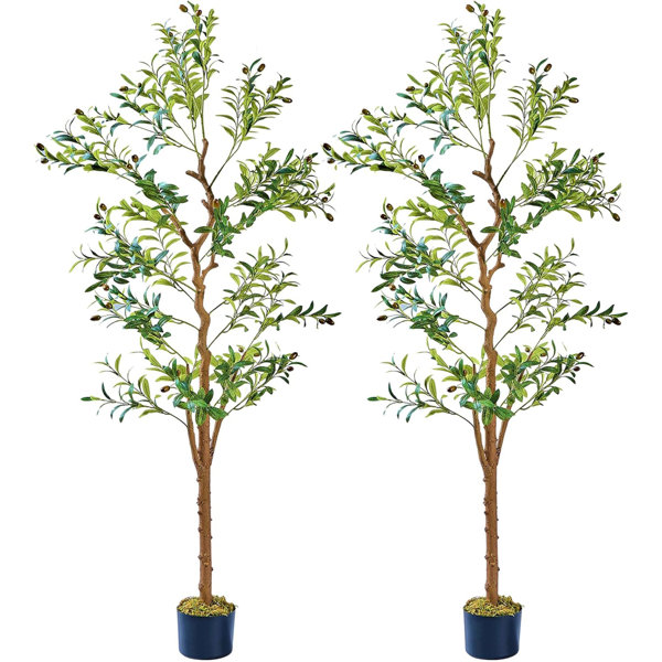 Primrue Artificial Tree With Flower Pot Lifelike Fake Tree Suitable For ...