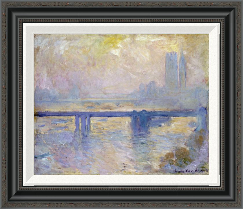 Vault W Artwork 'Charing Cross Bridge' by Claude Monet Framed Painting ...