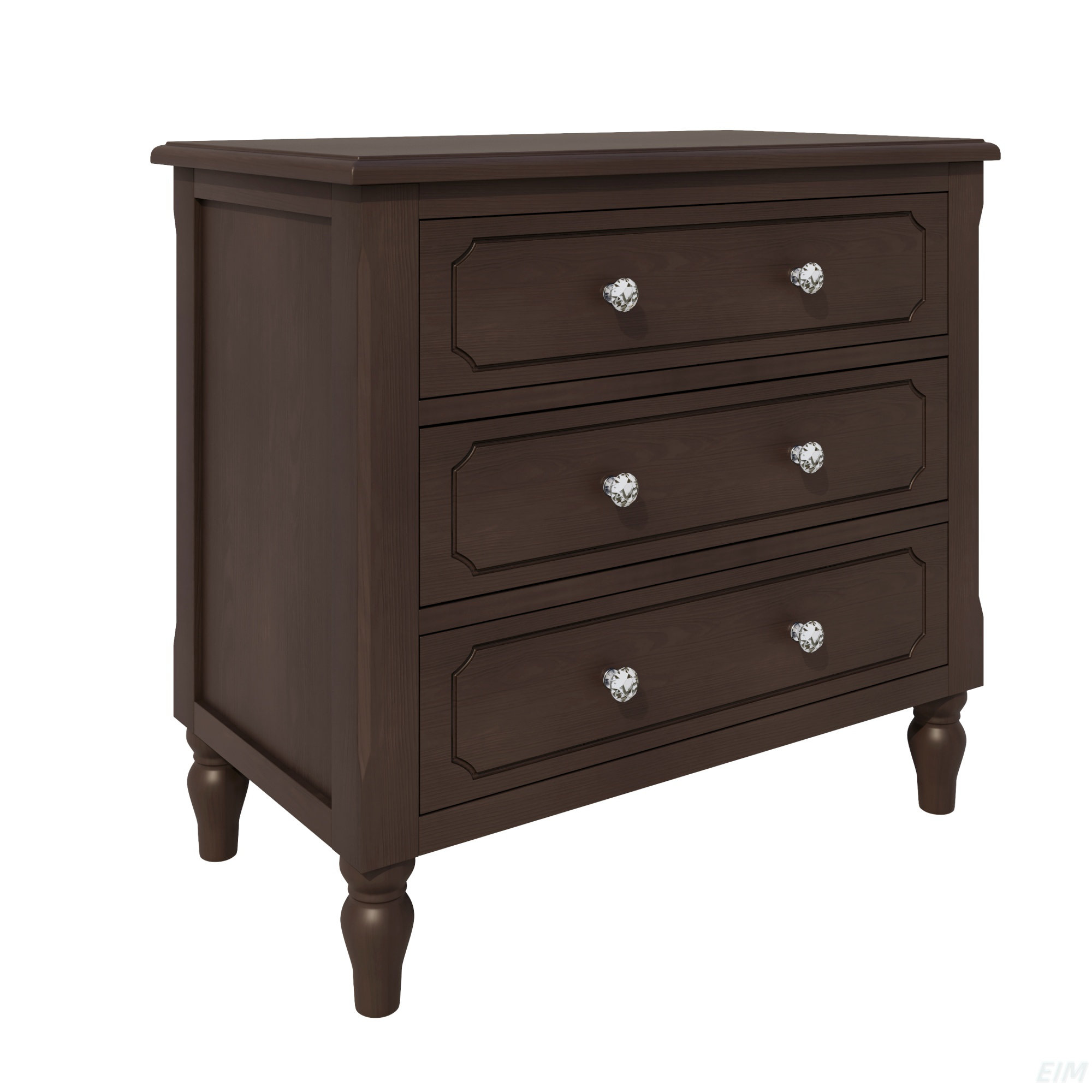 Astoria Grand Vintage Country Style 3 Drawers Wood Nightstand, Bedside ...