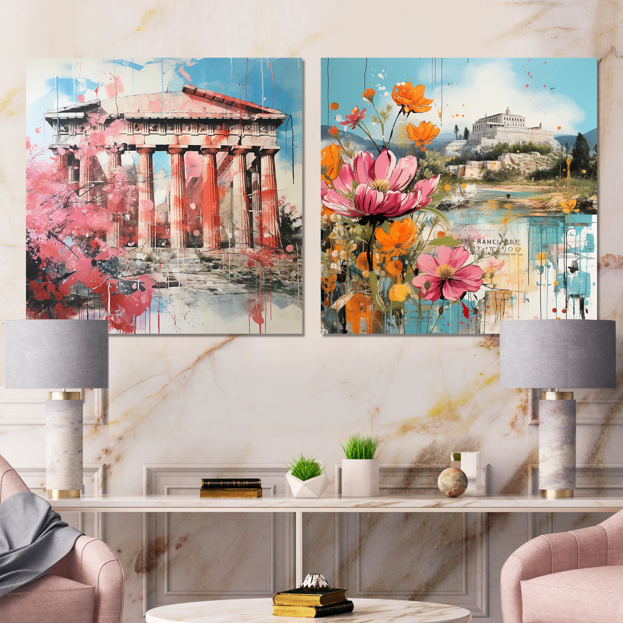 Red Barrel Studio® Ancient Ruins Athens I - Ruins Wall Decor Set Of 2 ...