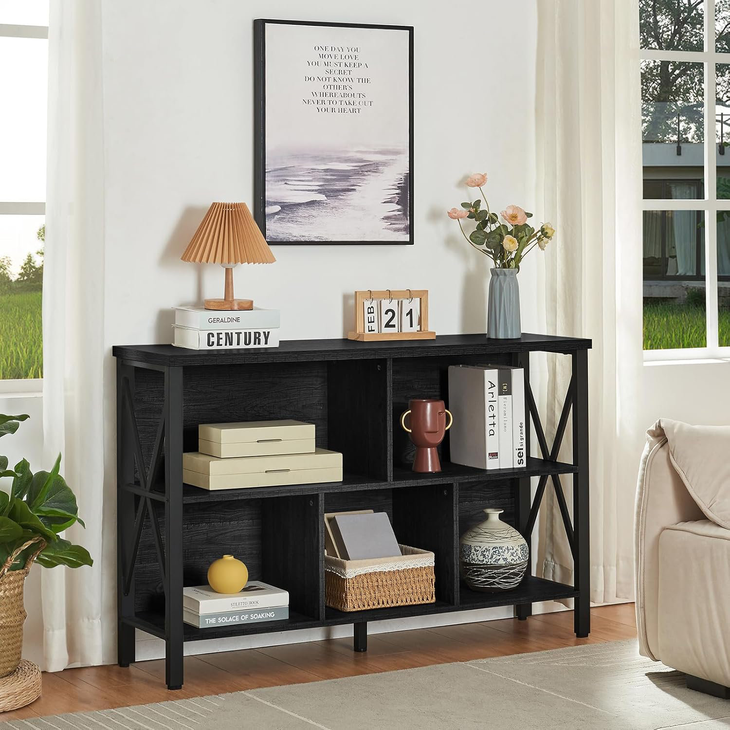 Breakwater Bay Cube Storage Organizer Shelf, Rustic Horizontal ...