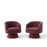 Mercer41 Murrow Velvet Swivel Barrel Chair(Set of 2) & Reviews | Wayfair