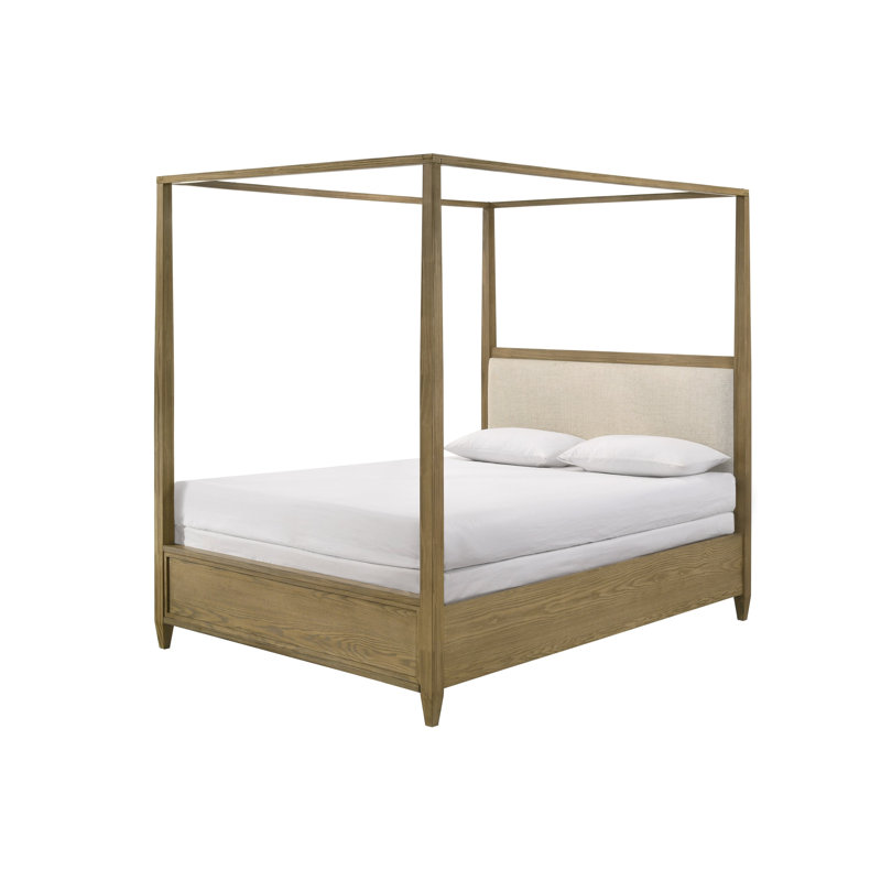 Red Barrel Studio® Sienna Rustic Natural King Canopy Platform Bed | Wayfair