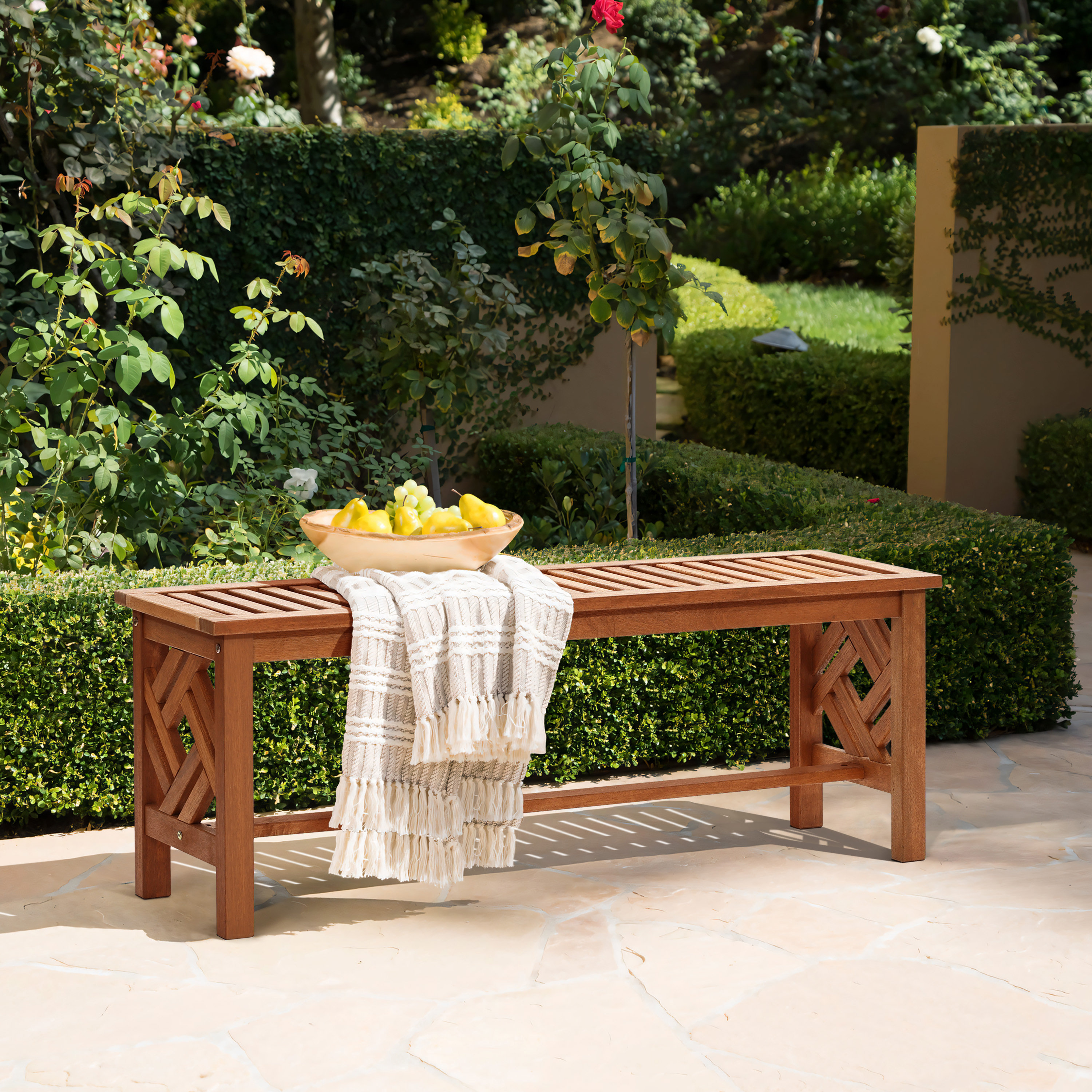 Lark Manor™ Averyann Solid Wood Outdoor Dining Bench & Reviews ...
