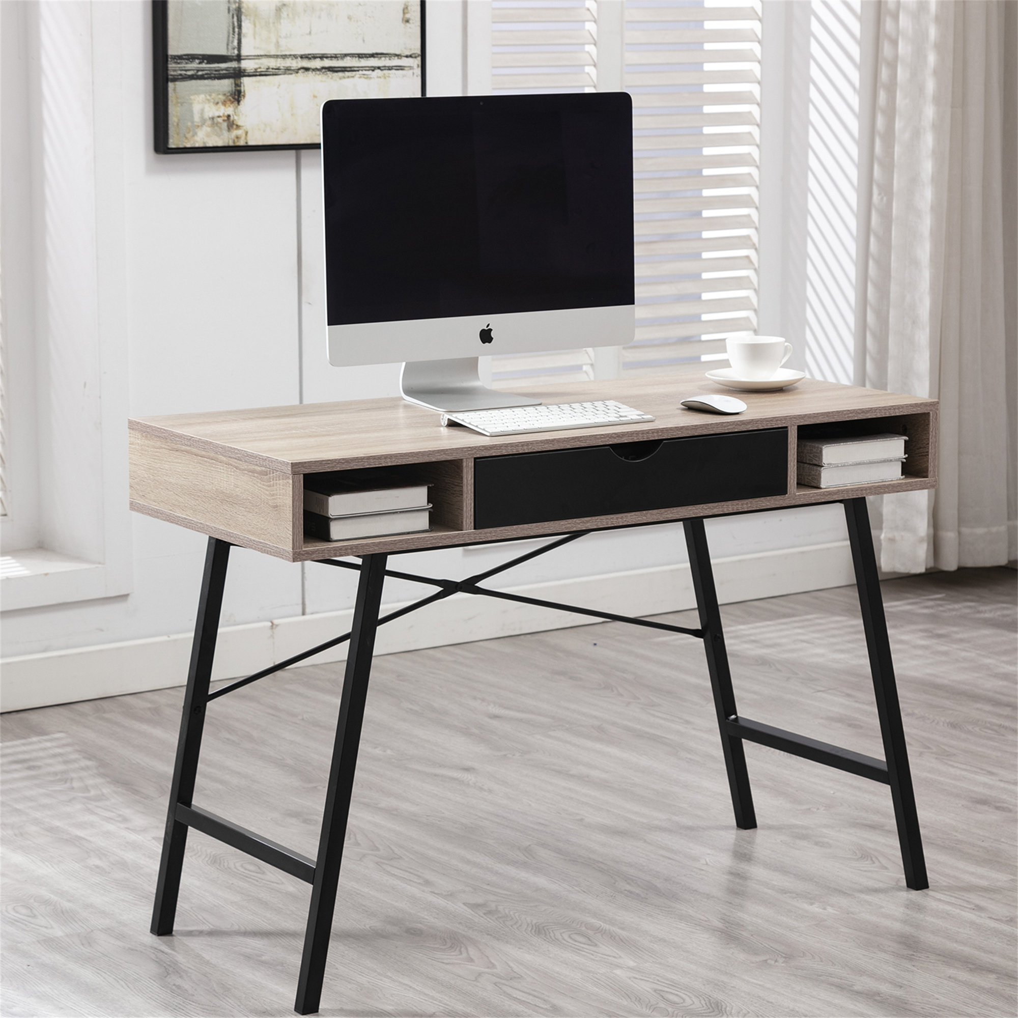 George Oliver Mccune Reversible Gaming Desk With Hutch - Wayfair Canada