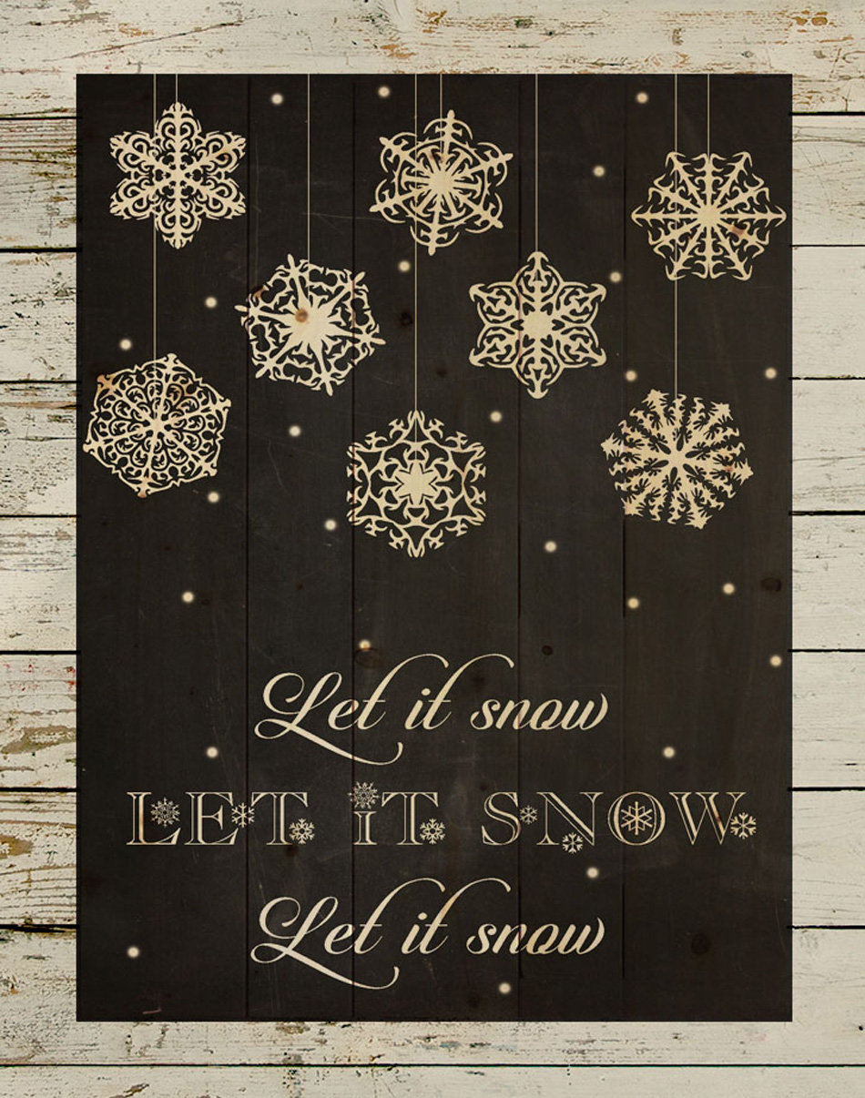 The Finishing Touch " Let It Snow Christmas Pallet Sign " - Wayfair Canada