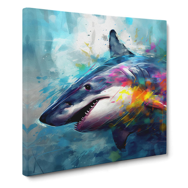 House of Hampton Shark Abstract Art | Wayfair.co.uk