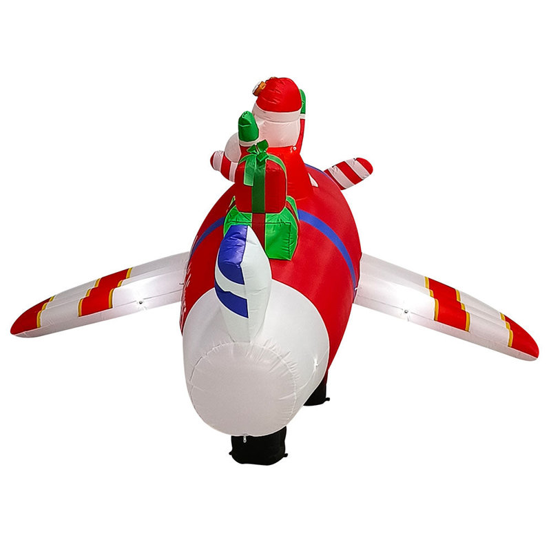 The Holiday Aisle® Animated Flying Santa Claus Inflatable "& Reviews ...
