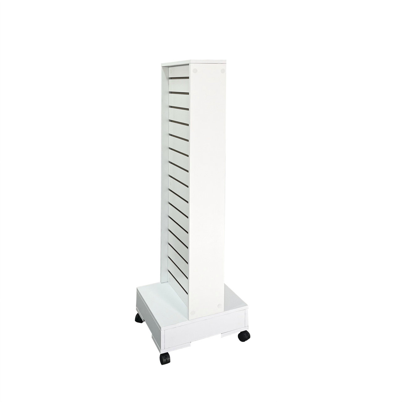 Ebern Designs Double-Sided Slatwall Display Cabinet High Sideboard ...