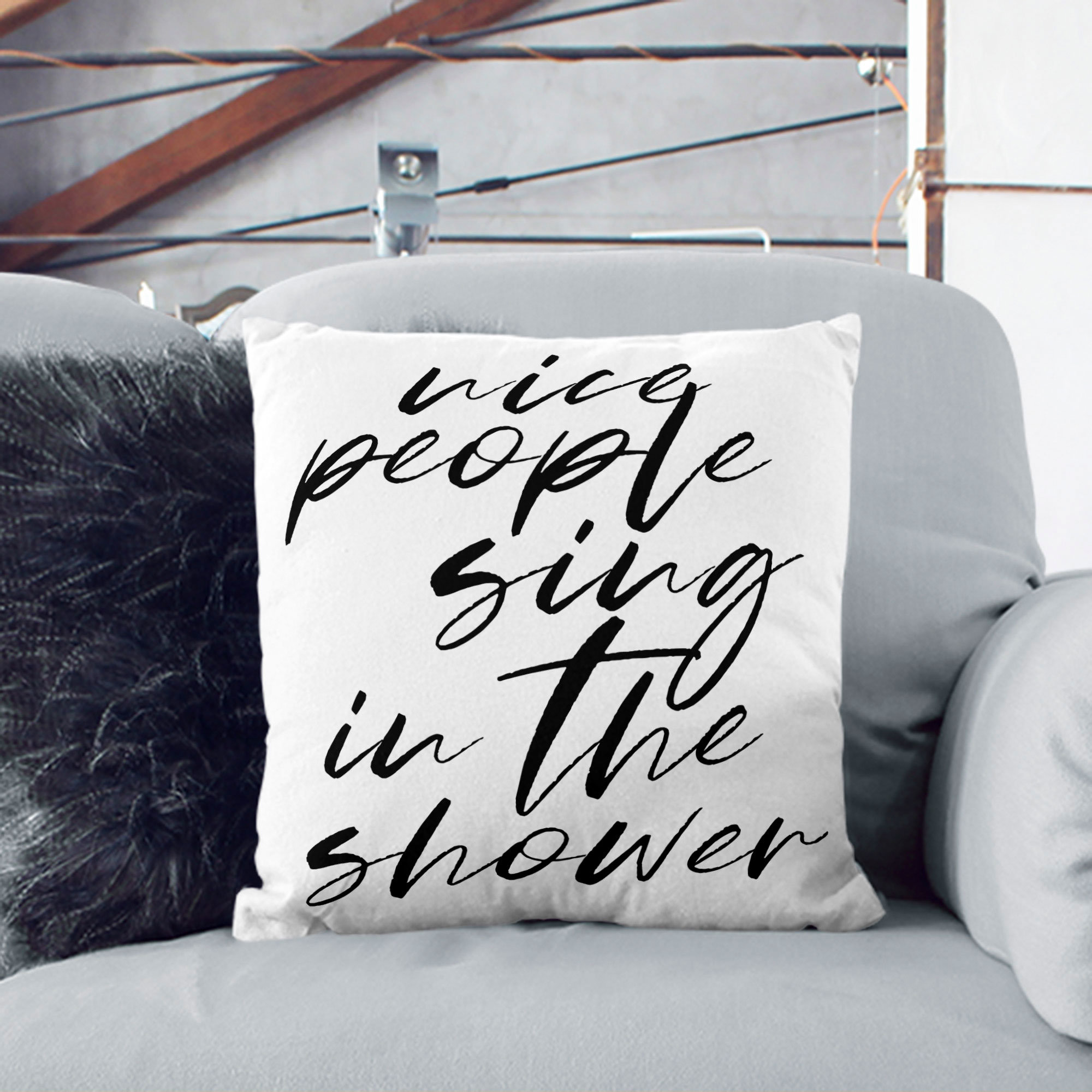 East Urban Home Sing in the Shower Scatter Cushion | Wayfair.co.uk
