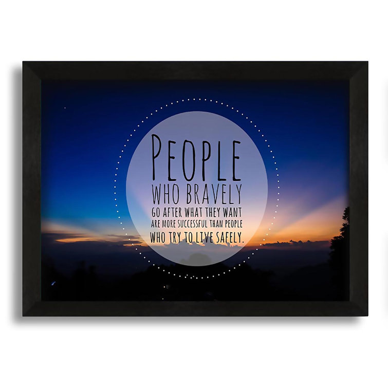 Happy Larry Successful People Quote - Picture Frame Typography on ...