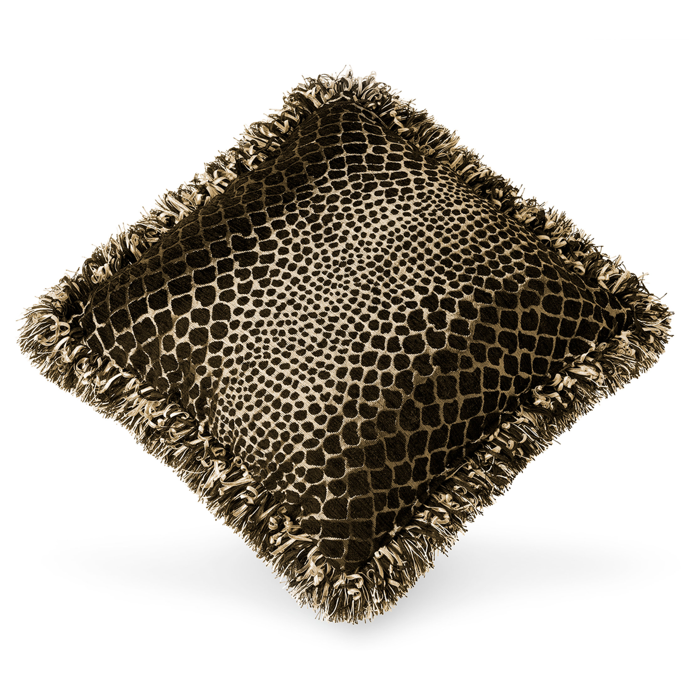 Pillowpops Secrets Trimmed Synthetic Throw Square Pillow Cover & Insert ...