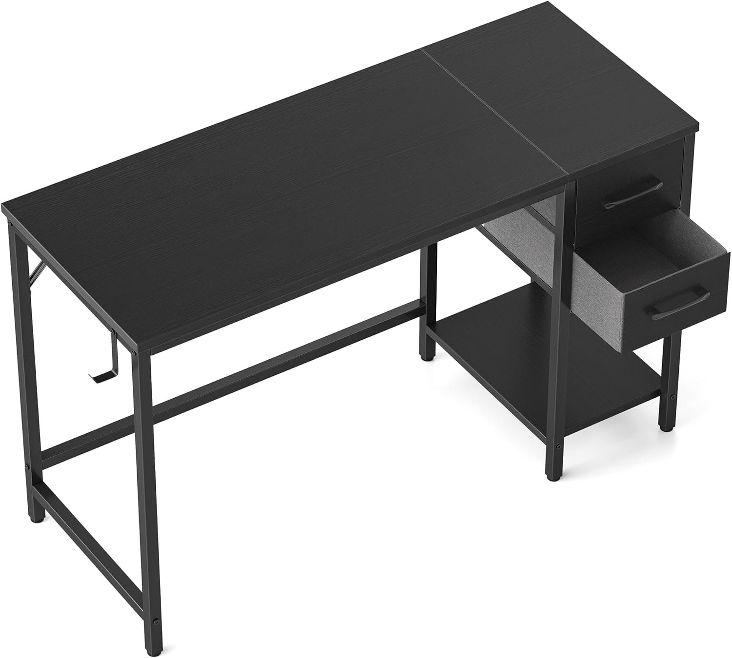 Inbox Zero Home Office Desk With 2 Drawers, 40 Inch Small Computer Desk ...