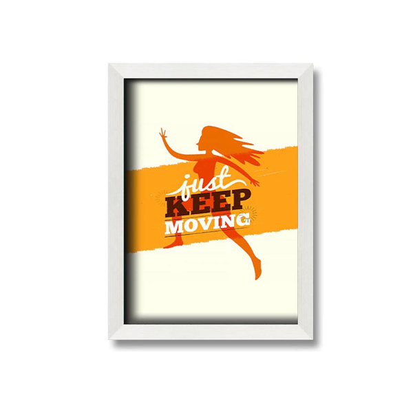 Happy Larry Just Keep Moving 2 Framed Print Wall Art | Wayfair.co.uk