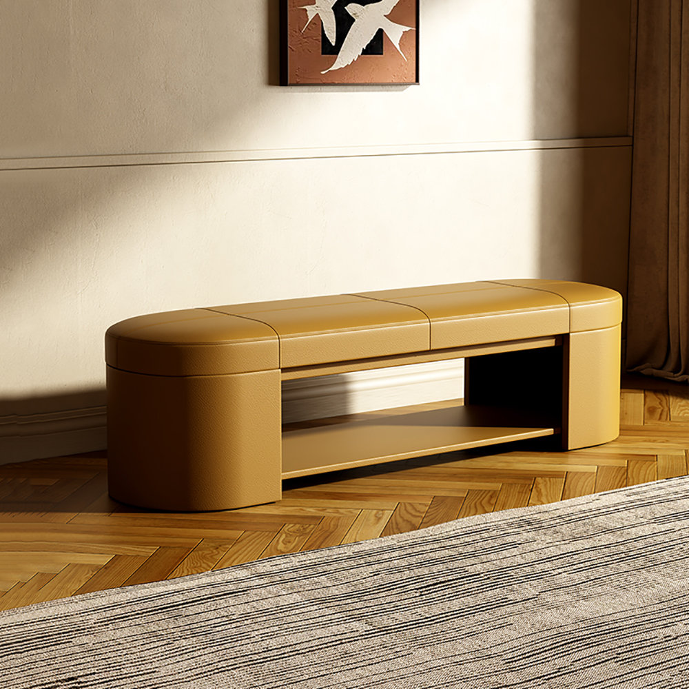 interanest 39.4in Shoe Changing Stool Shoe Storage Stool | Wayfair