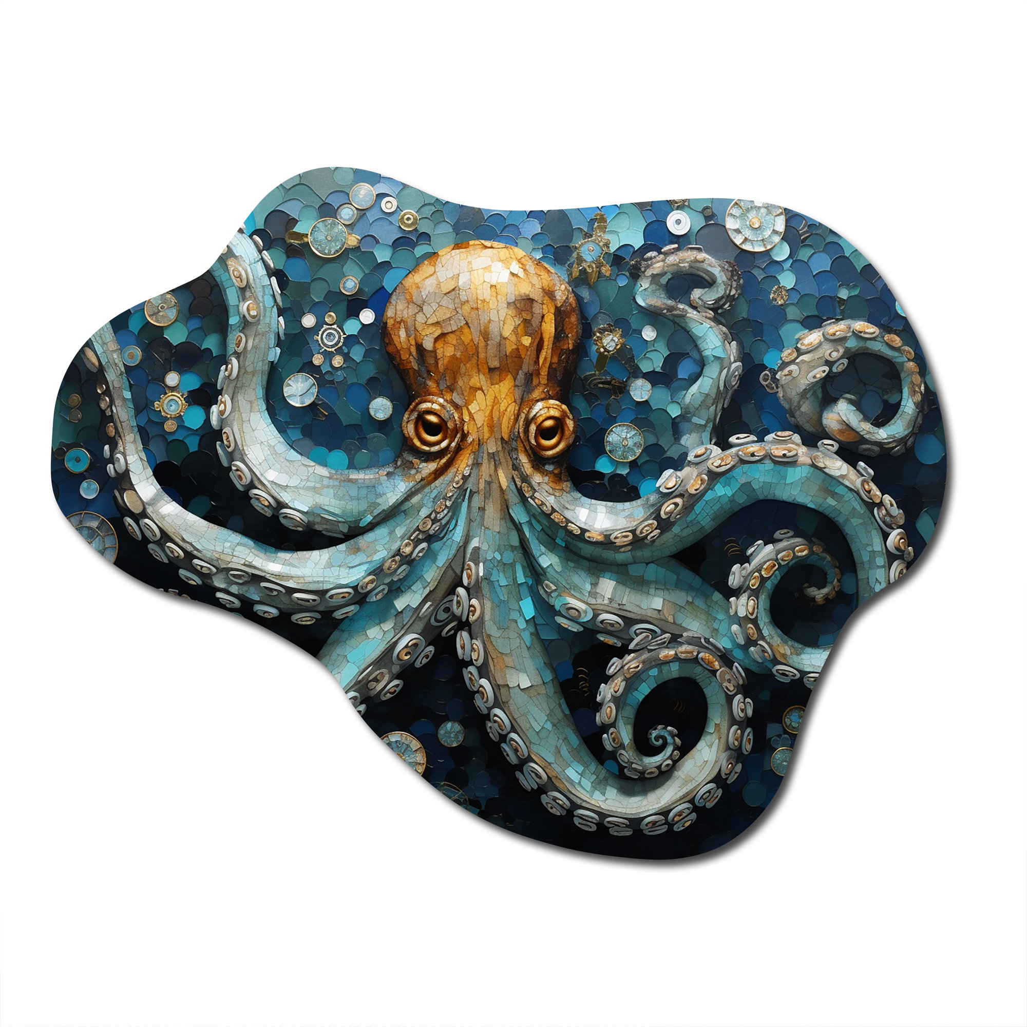 Beachcrest Home Portrait Of Blue Mystical Octopus Painting - Animals ...