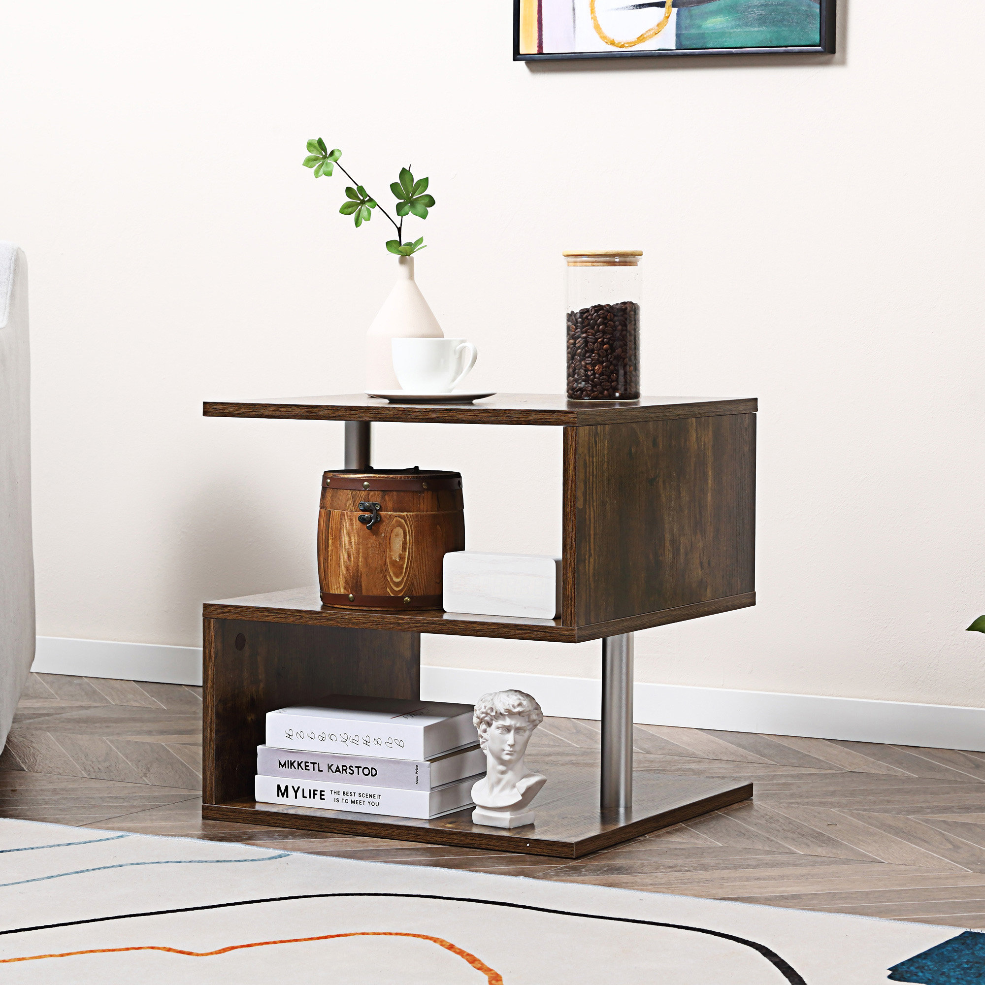 Orren Ellis Homcom 20" Modern End Table (Only Tables, No Chairs ...