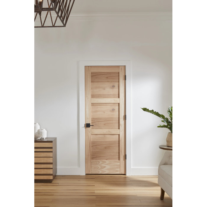 JELD-WEN EVELIN 3-Panel Knotty White Cedar Prehung Interior Door with ...