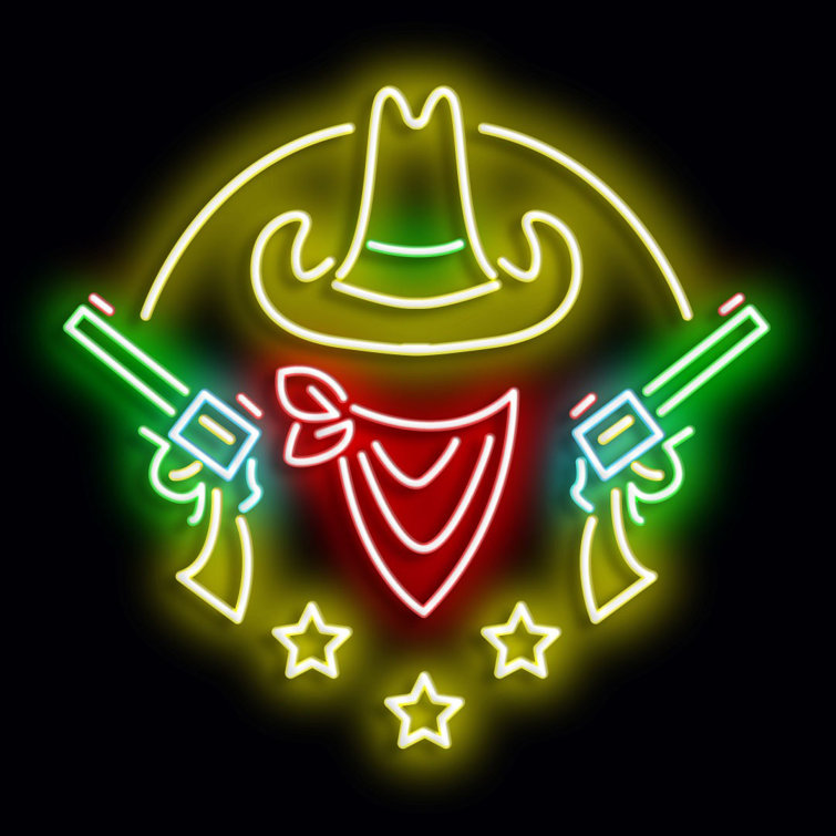 MAD ABOUT NEON Cowboy 60cm LED Novelty Neon Sign | Wayfair.co.uk