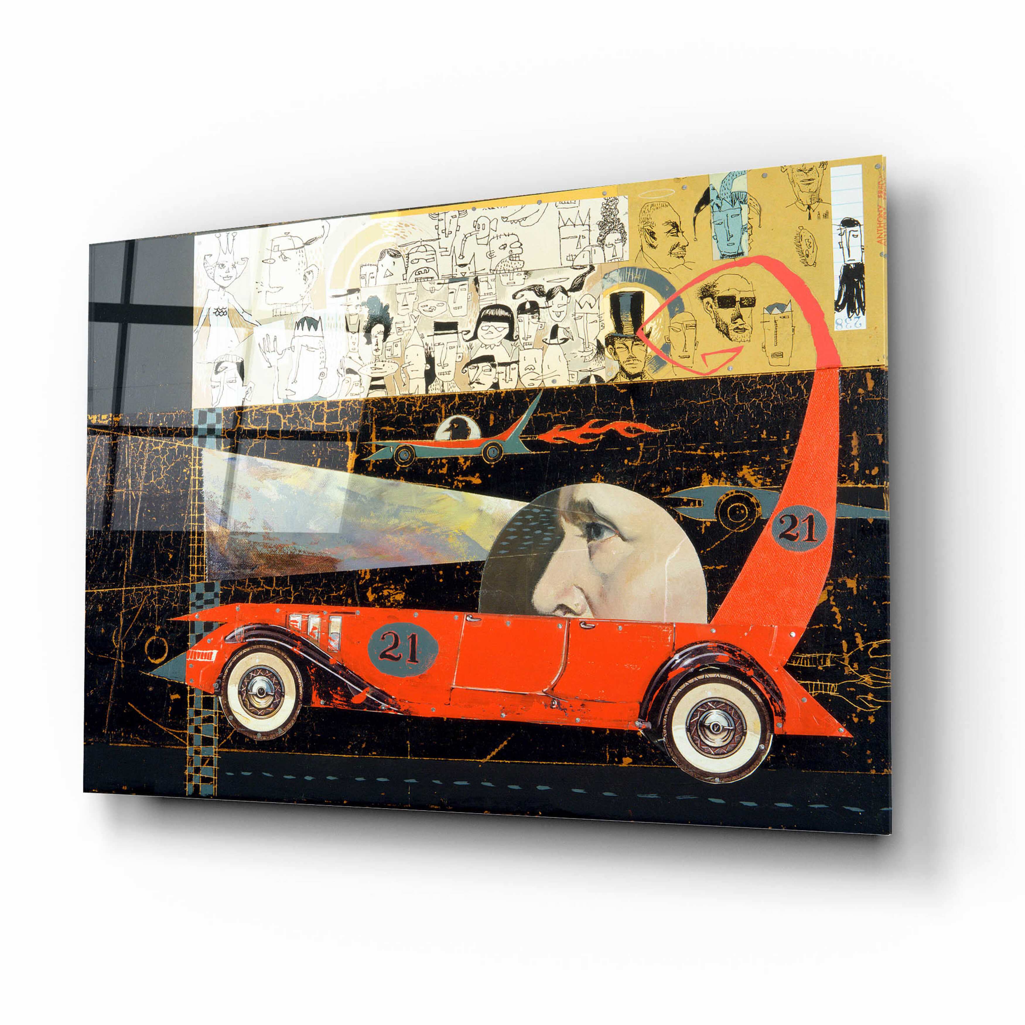 Wildon Home® 'Car 21' By Anthony Freda, Acrylic Glass Wall Art, 16"X12 ...