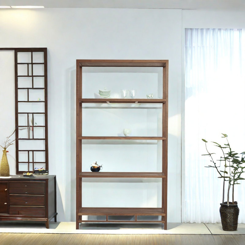 Parttlion Chinese style solid wood bookcase | Wayfair
