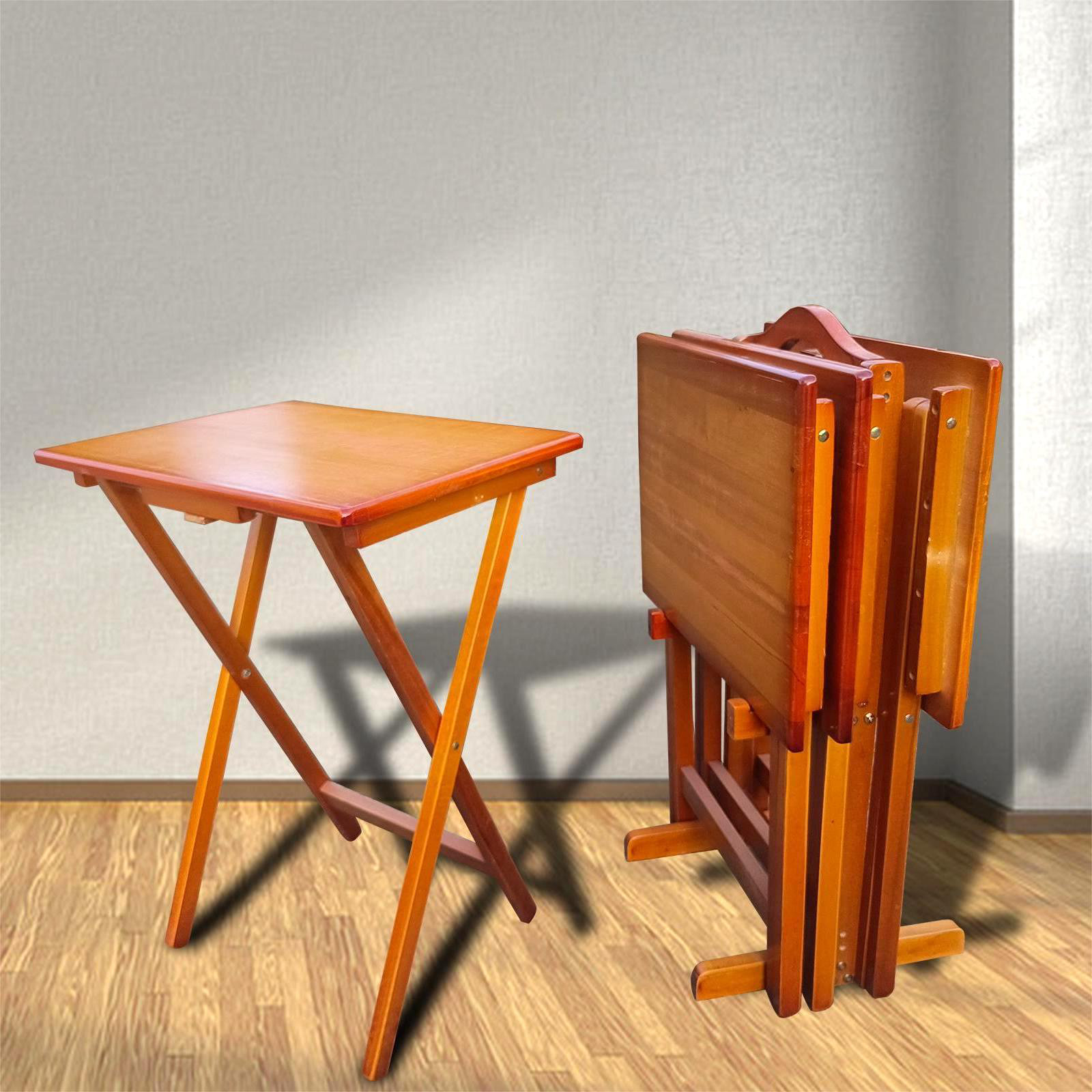 Latitude Run® 18.19" Solid Wood Rectangular Portable Banquet Table ...