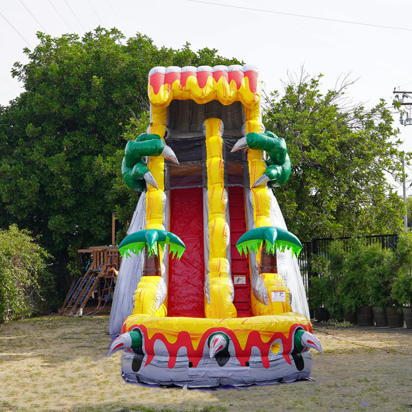 JumpOrange 19 FT T-Rex Dinosaur Commercial Grade Water Slide with Pool ...