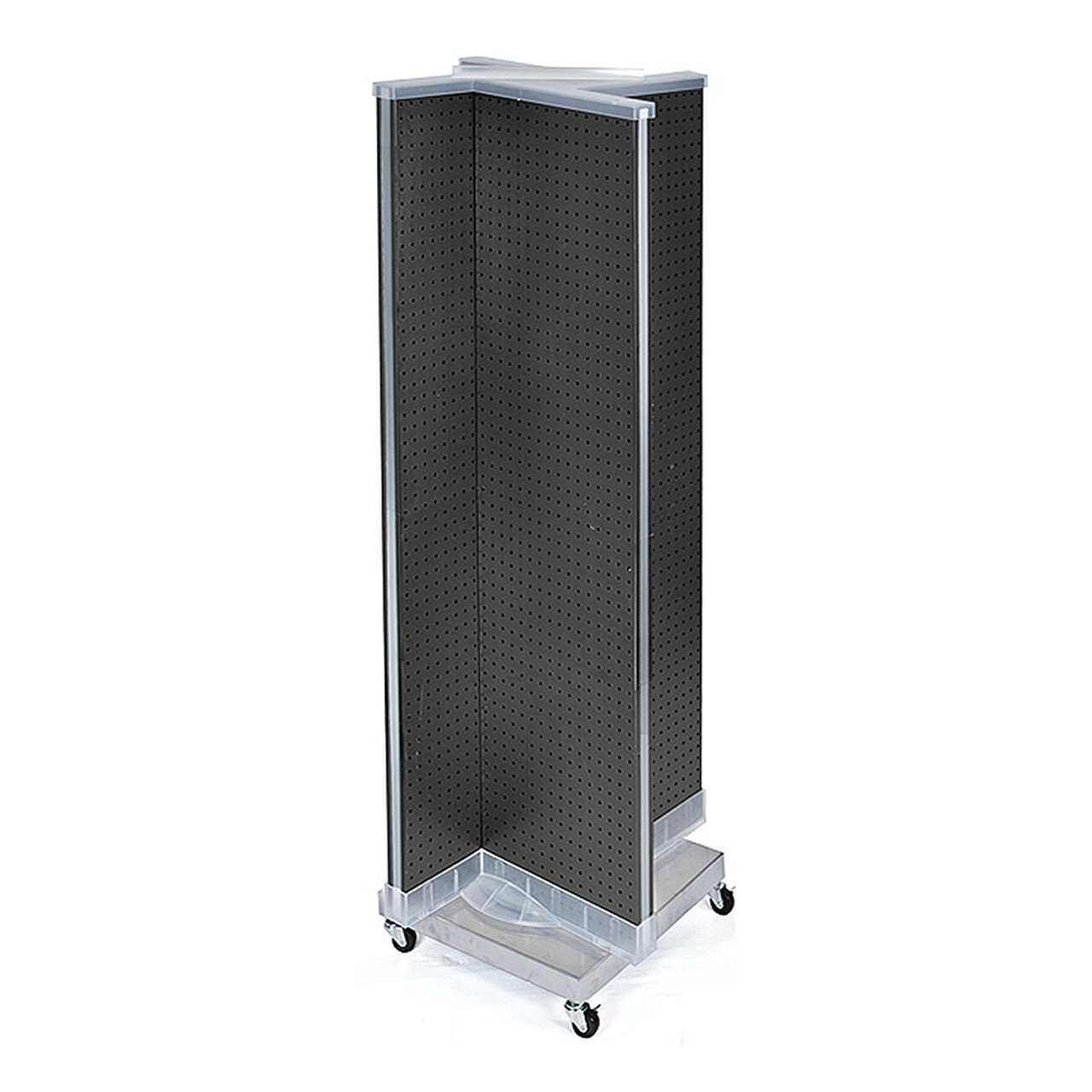 Azar Displays Pinwheel Pegboard Floor Display on Revolving Wheeled Base ...