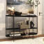 AllModern Sobro Black Metal Narrow Birdcage Style 2 Shelf Console Table ...