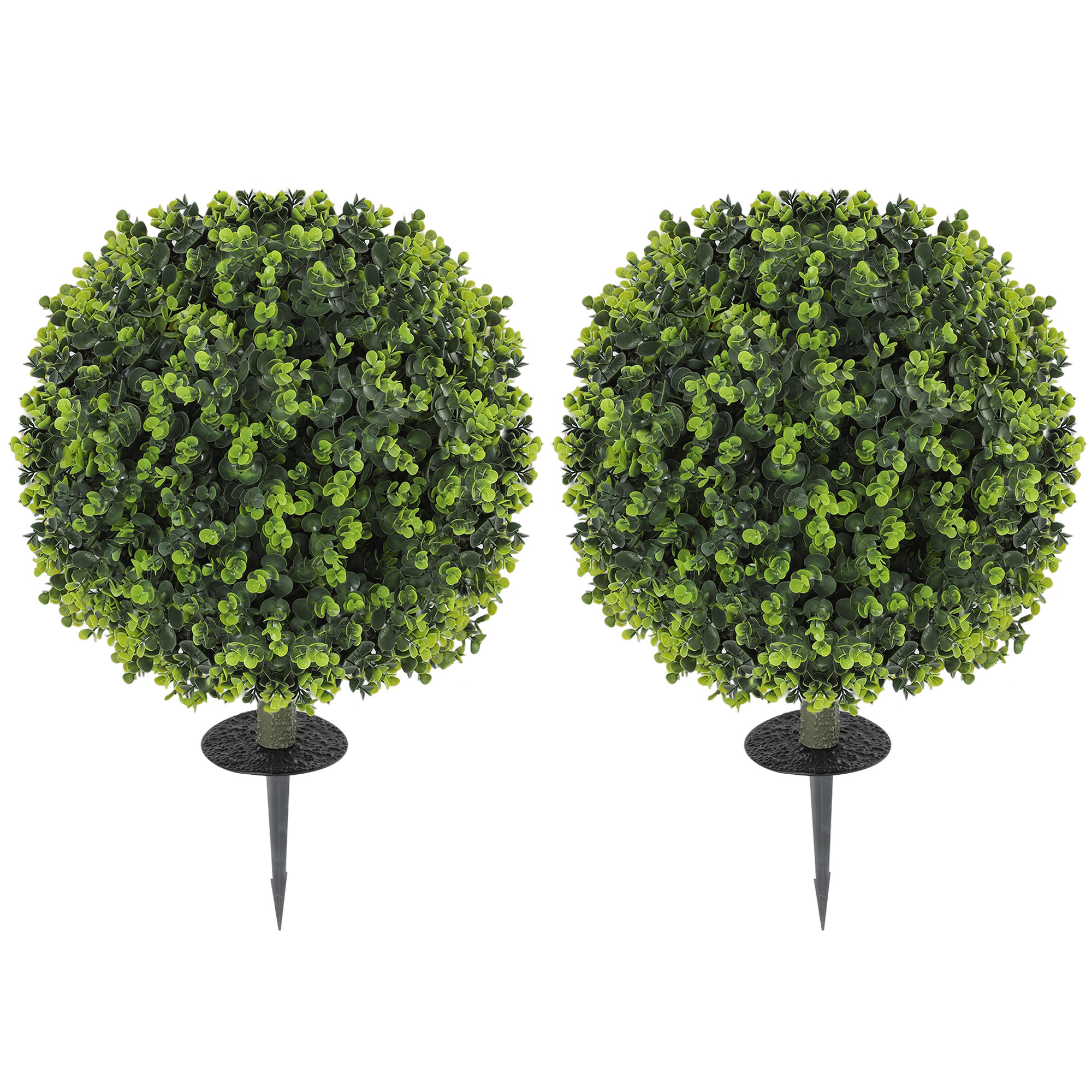 Latitude Run® Set of 2 1.3ft (15.8") Artificial Boxwood Topiary Ball ...
