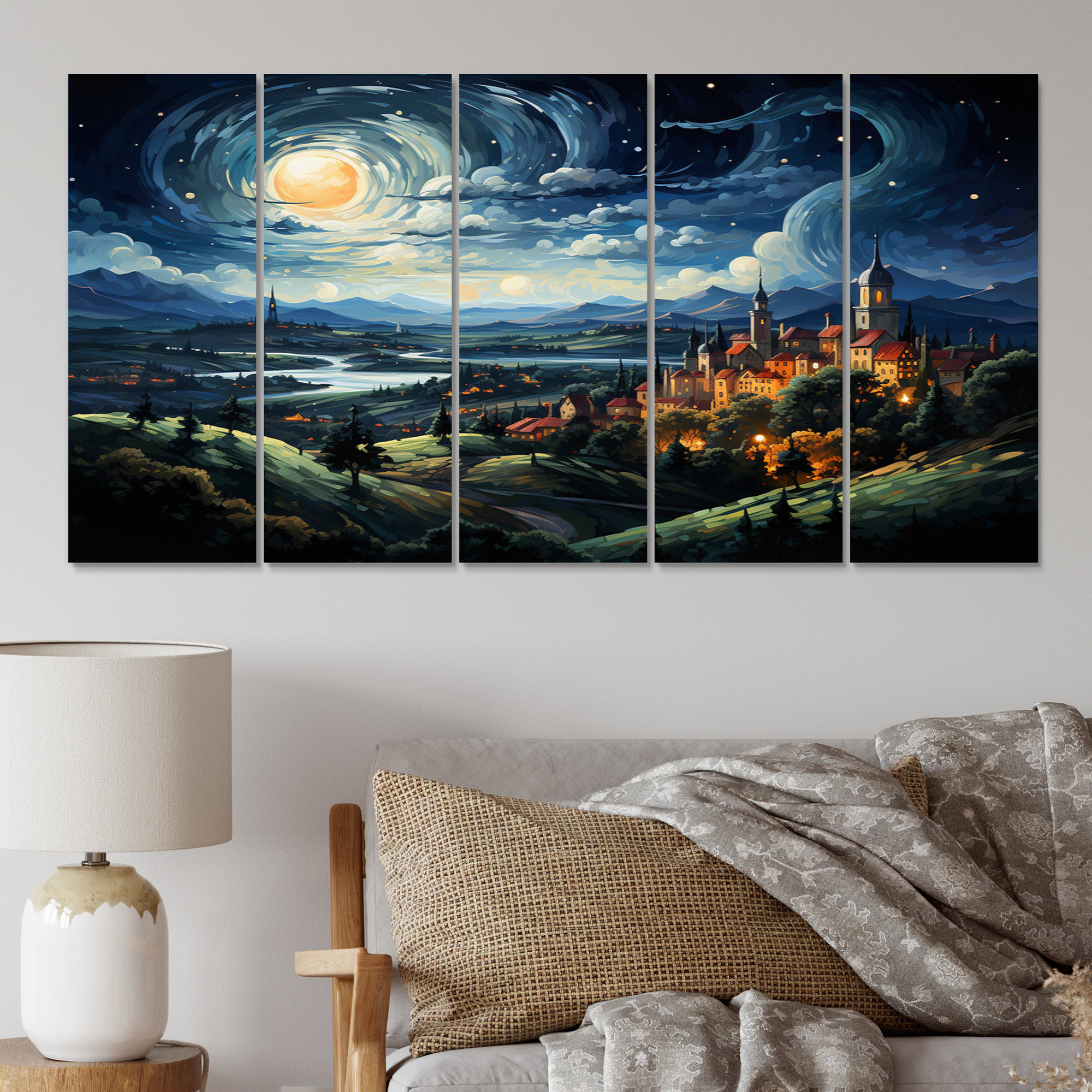 Winston Porter " Masterpiece The Starry Day By Vincent I " 5 - Pieces ...