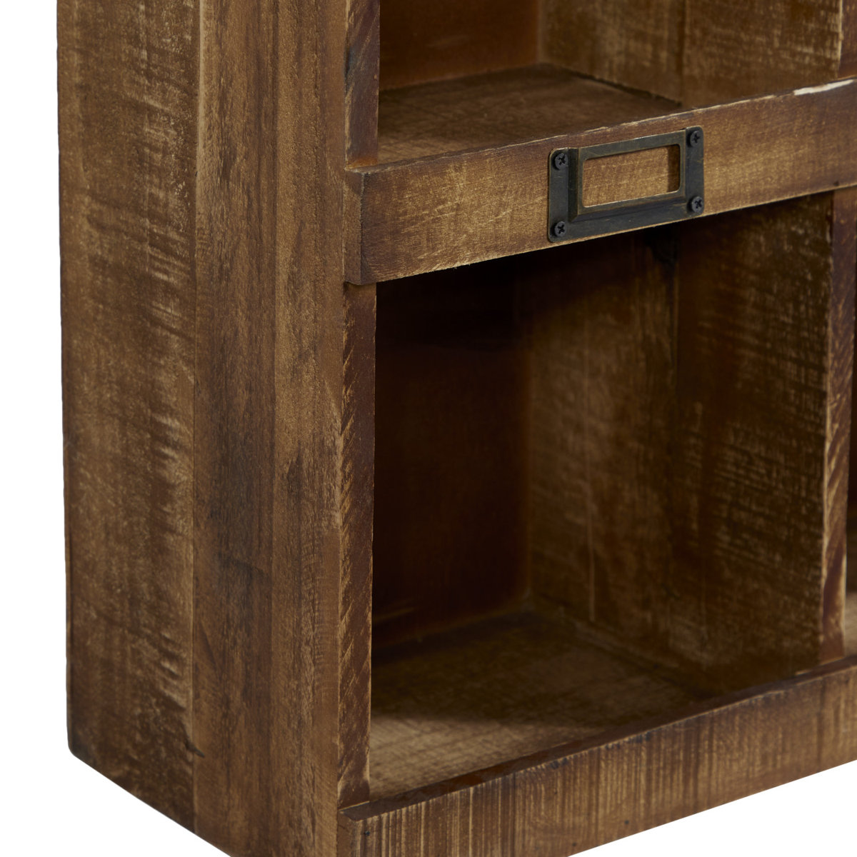 Birch Lane™ Ferncliff Brown Wood 10 Cubby Wall Shelf 18" x 7" x 42 ...