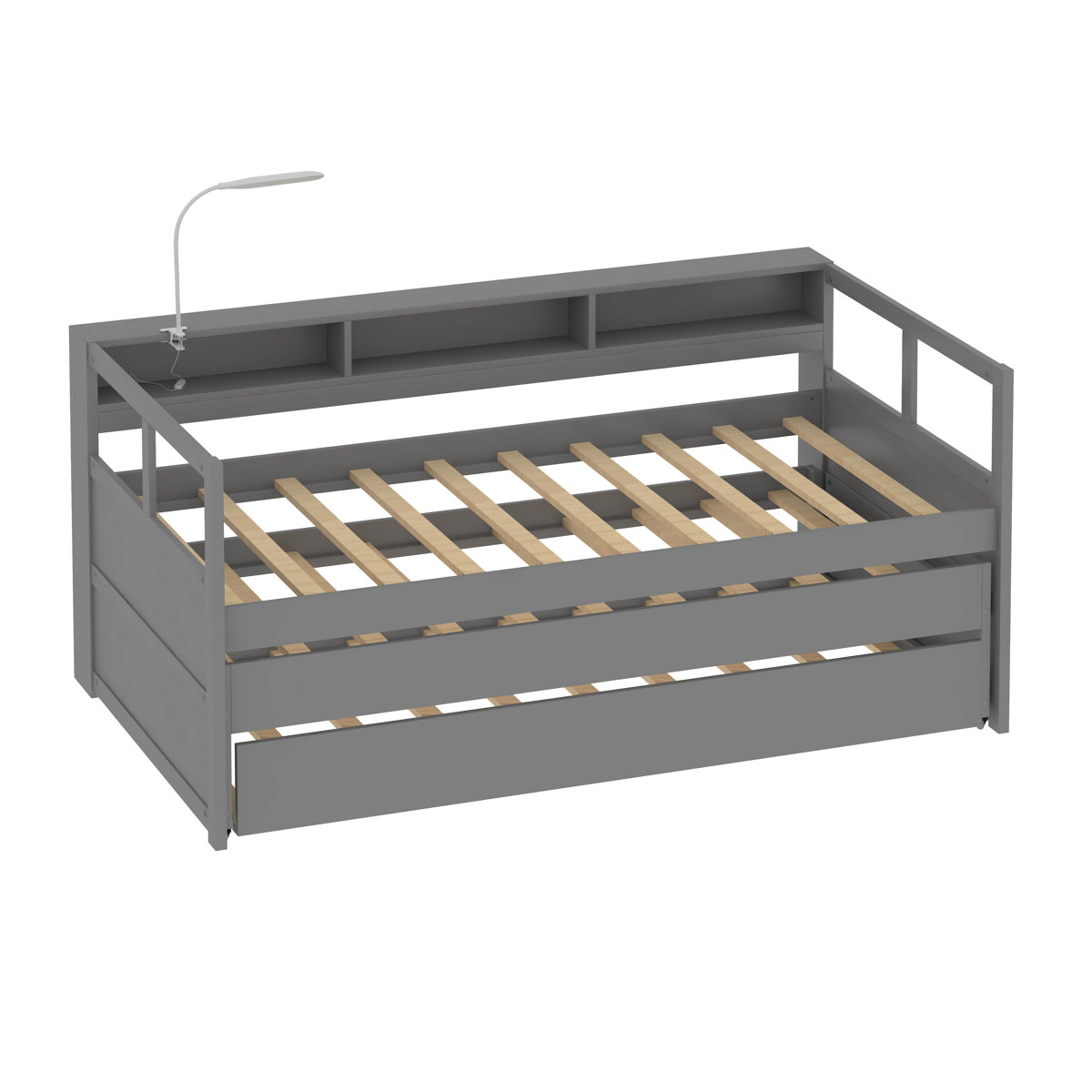 Wildon Home® Shamavi Extra-long Twin Solid Wood Daybed with Trundle ...