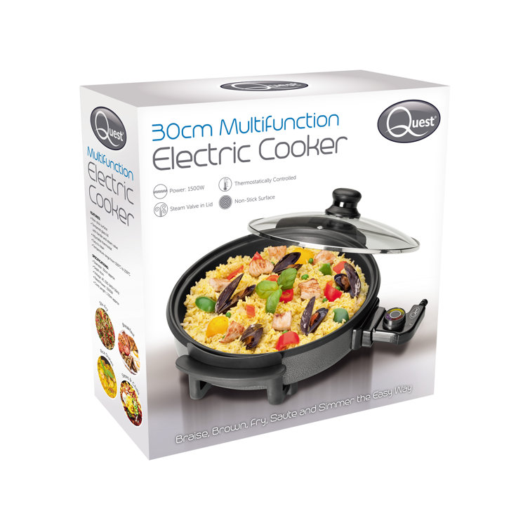 Quest Multi-Function Electric Skillet with Lid & Reviews | Wayfair.co.uk