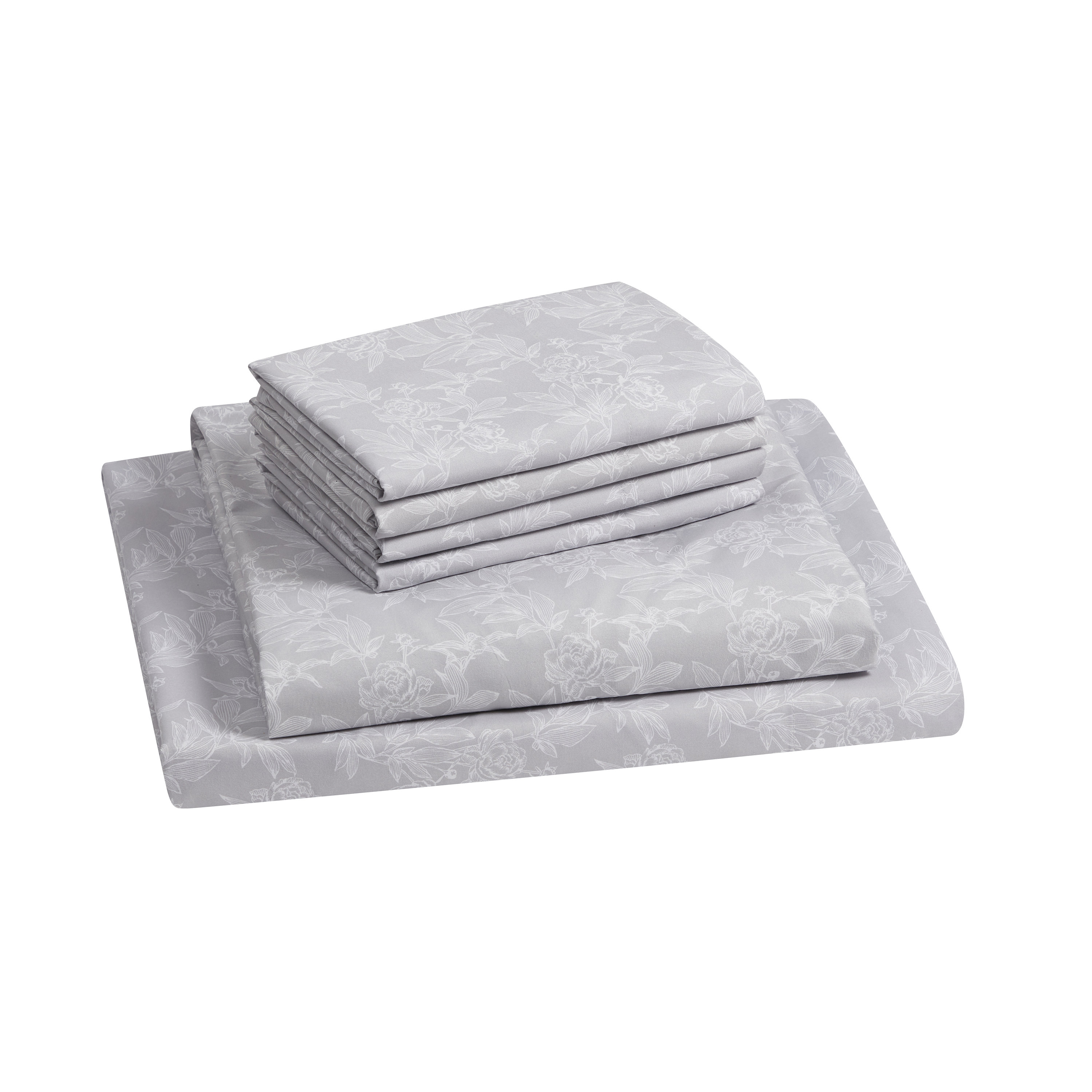 Tahari Floral 6 Piece Microfiber / Polyester Guest Room Sheet Set Case ...