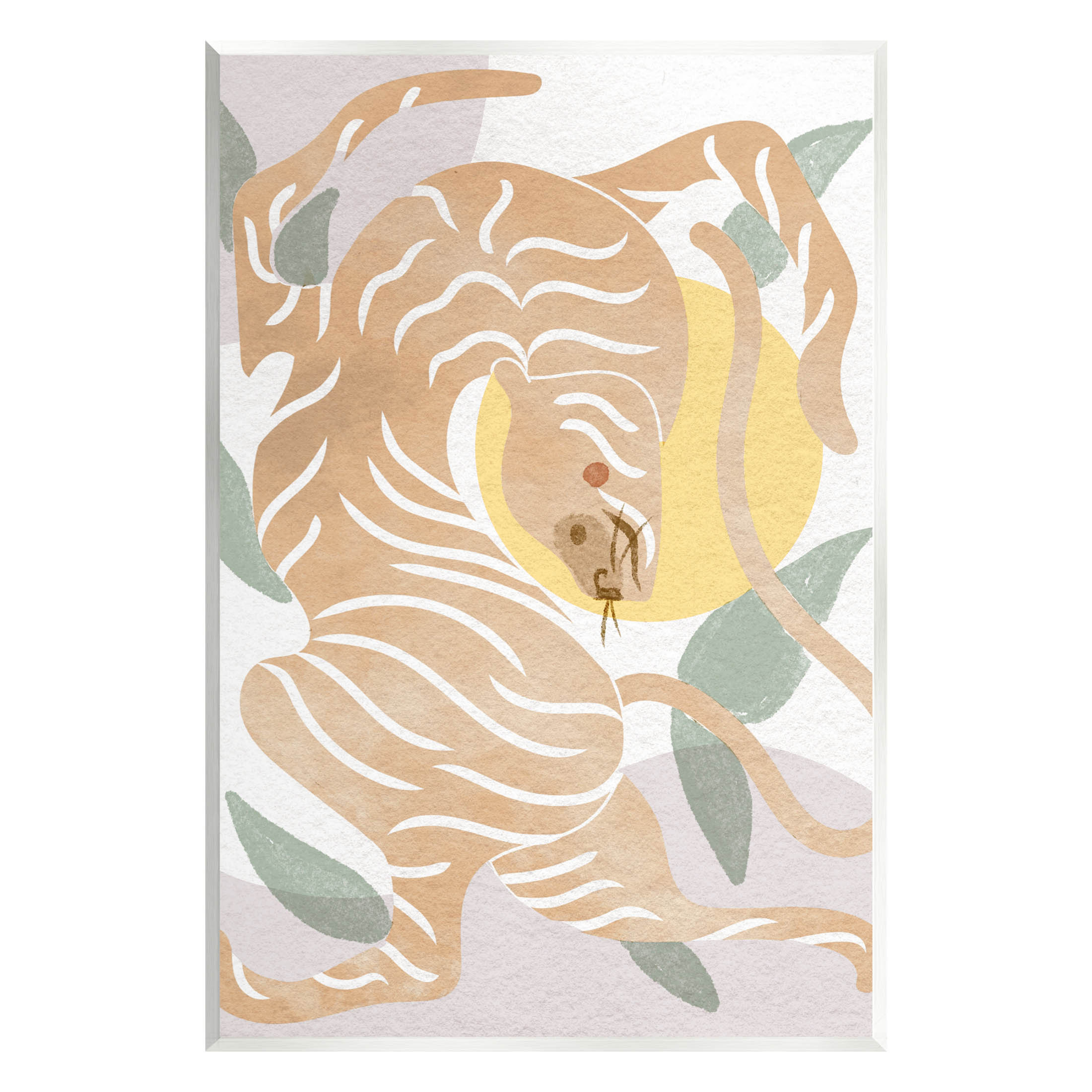 Bungalow Rose Abstract Tiger Geometric Pattern by Lil' Rue - Unframed ...