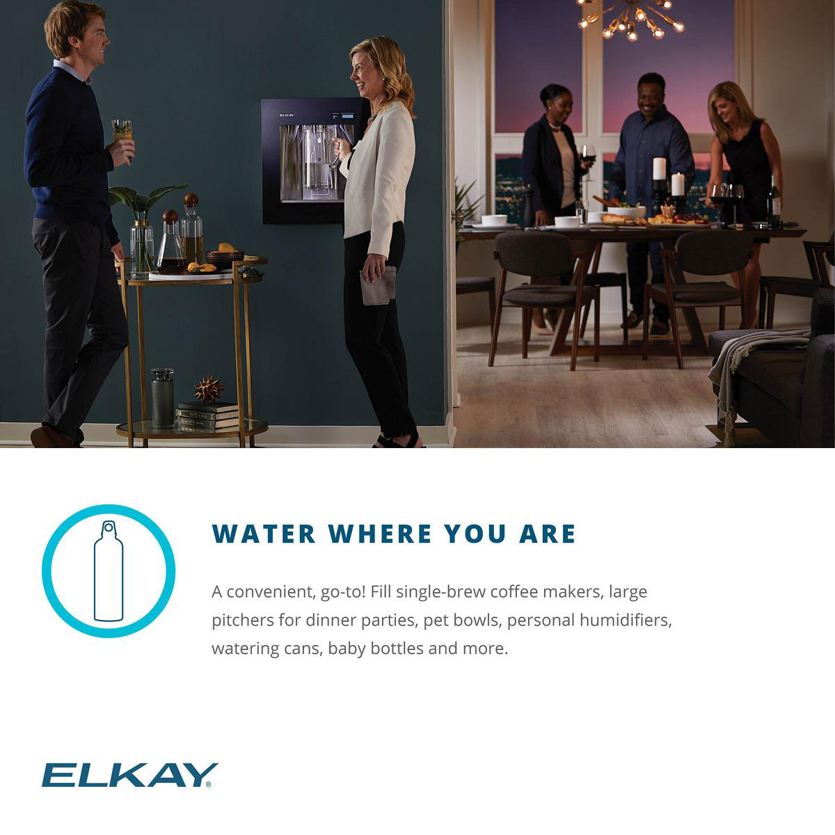 Elkay ezH2O Liv Built-in Filtered Refrigerated Water Dispenser Remote ...