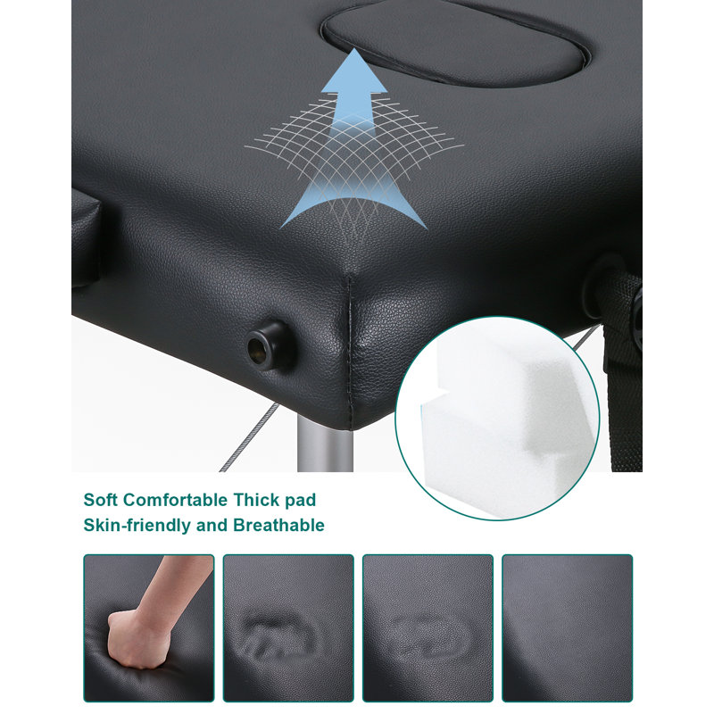 Ebern Designs Massage Table 84 Inch Portable Massage Bed SPA Lash Bed ...