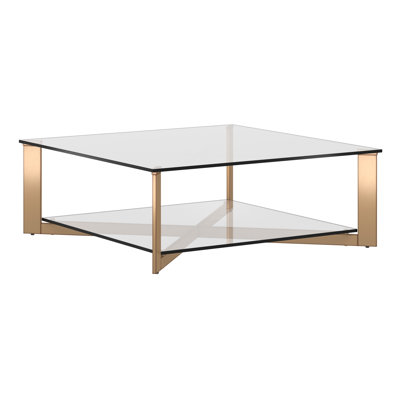 gold square table