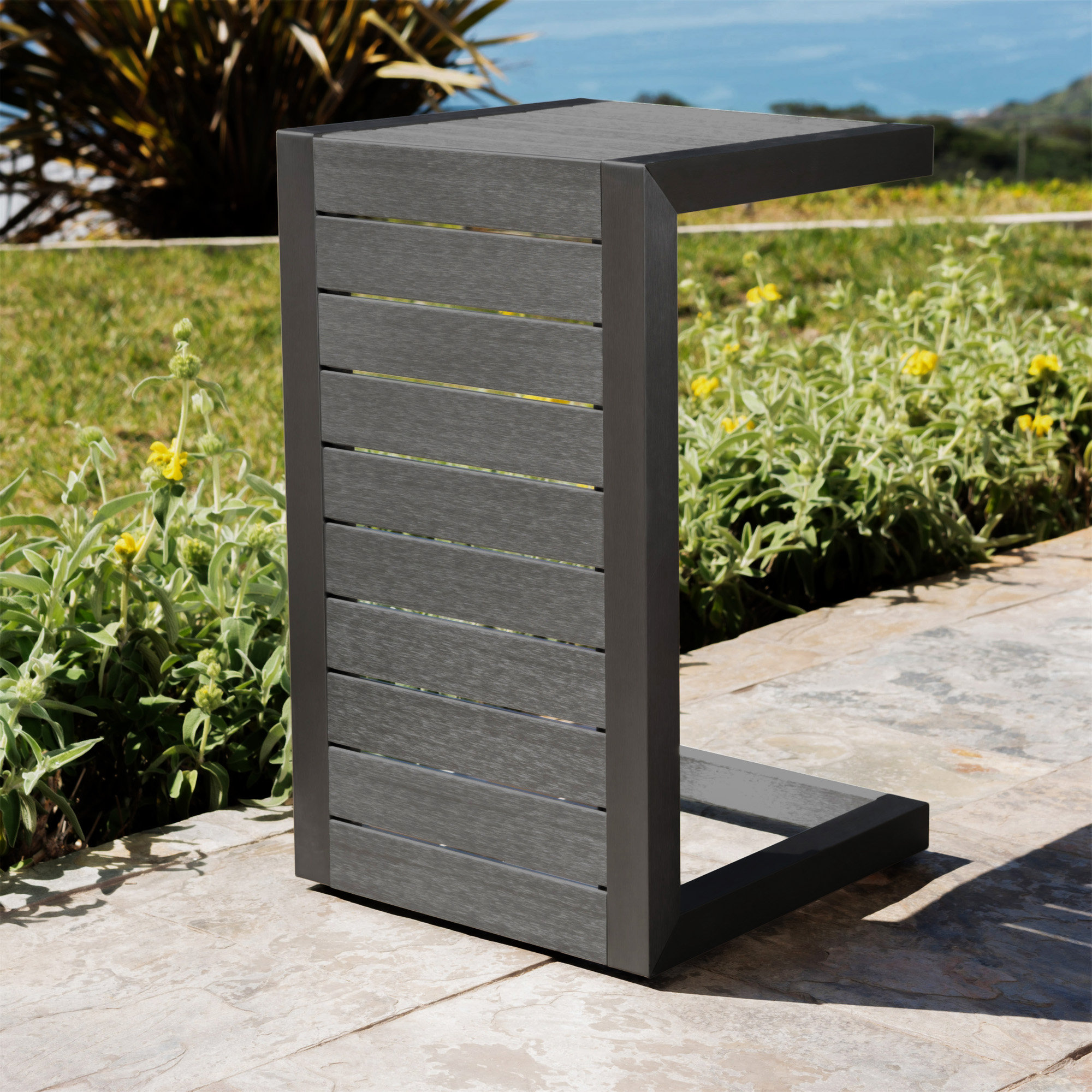 Latitude Run® CAPE CORAL ALU C-SHAPED TABLE - Wayfair Canada