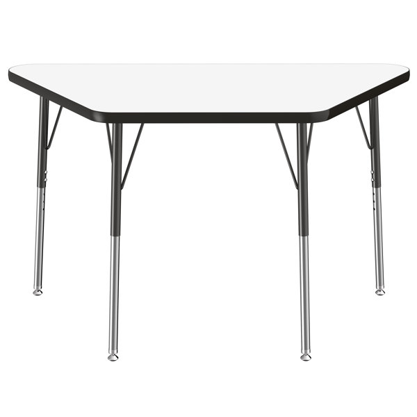 Factory Direct Partners Trapezoid Dry-Erase Activity Table with ...