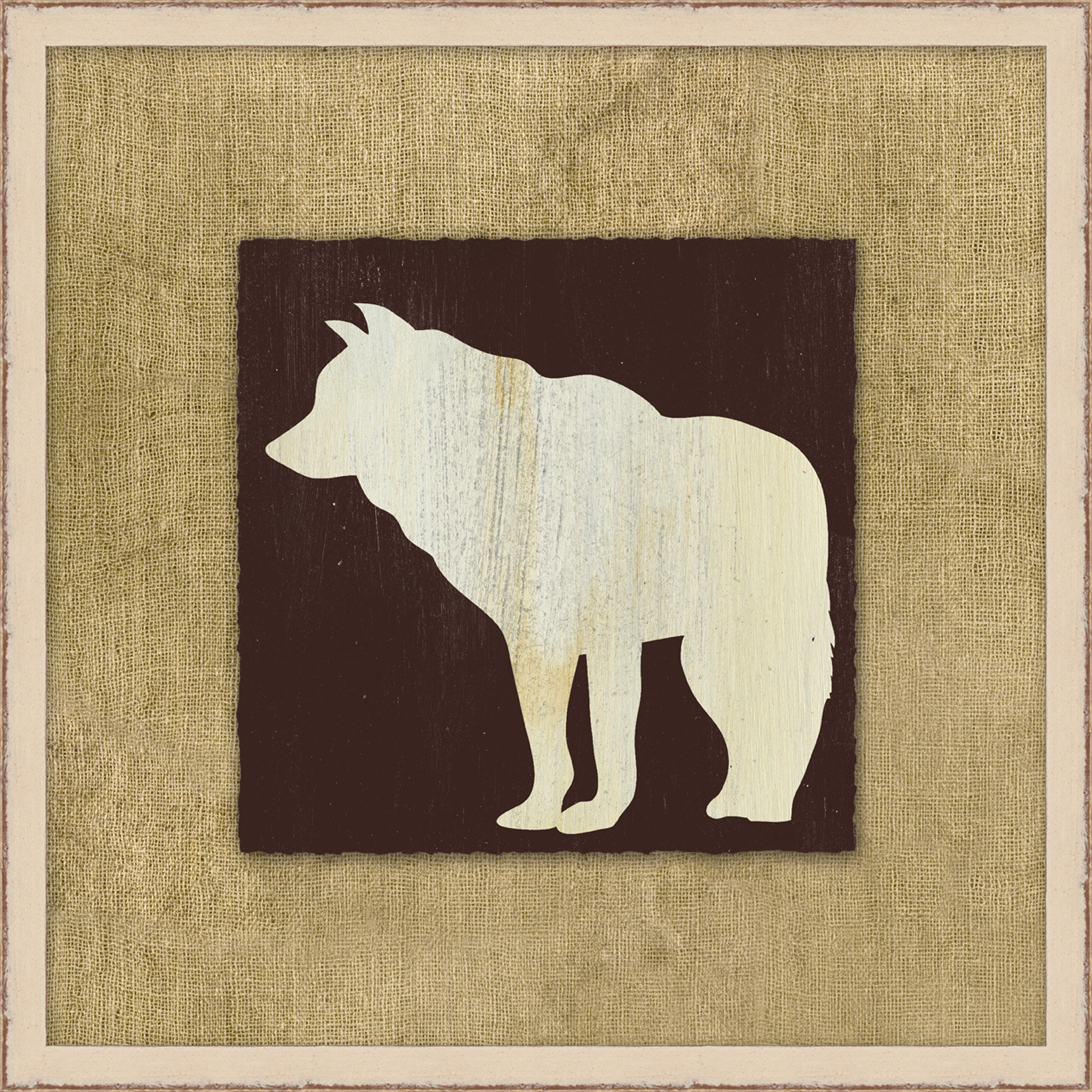 Wendover Art Group Cabin Collection Lone Wolf - Picture Frame Painting ...