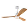 George Oliver Modern Ceiling Fan With Light 3 Solid Wood Blades Remote ...