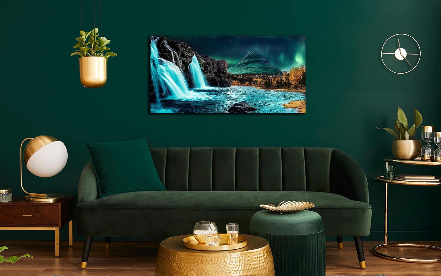 Foundry Select Large Canvas Wall-Art For Living Room - Waterfall ...
