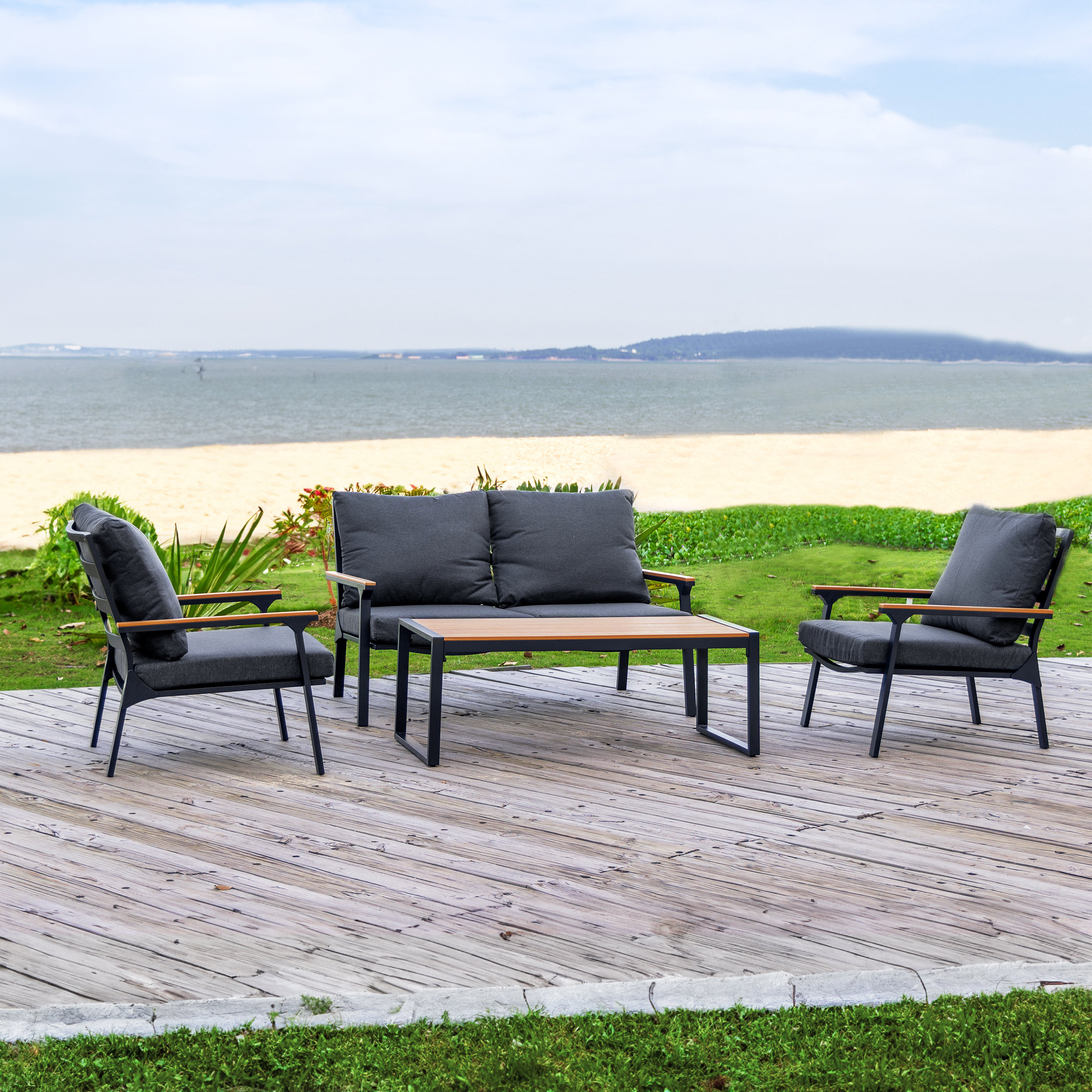 Deko Living Ficarazzi 4 - Person Outdoor Seating Group | Wayfair