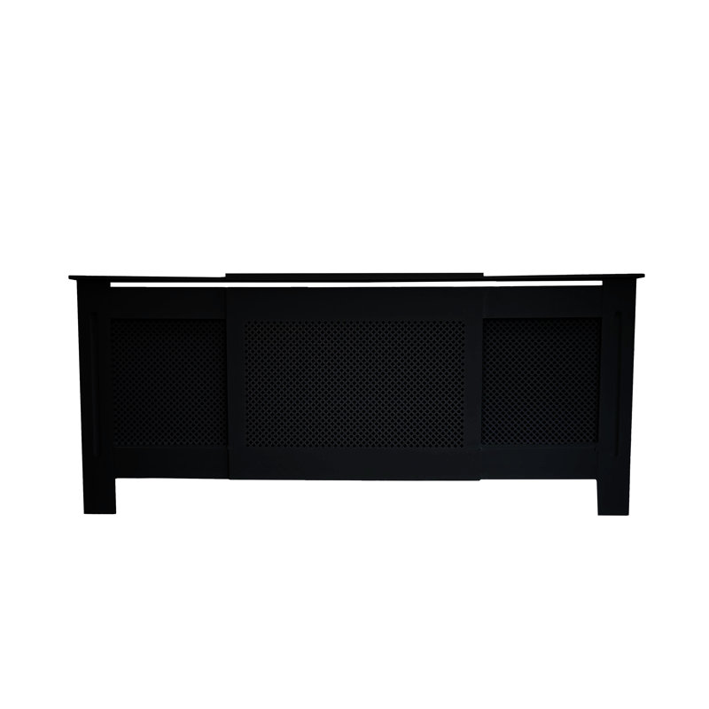 ClearAmbient Matt Black Diamond Design MDF Radiator Cover - Adjustable ...