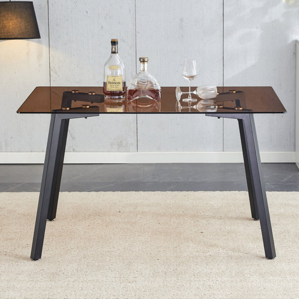 Wrought Studio Adonte Glass Top Dining Table - Wayfair Canada