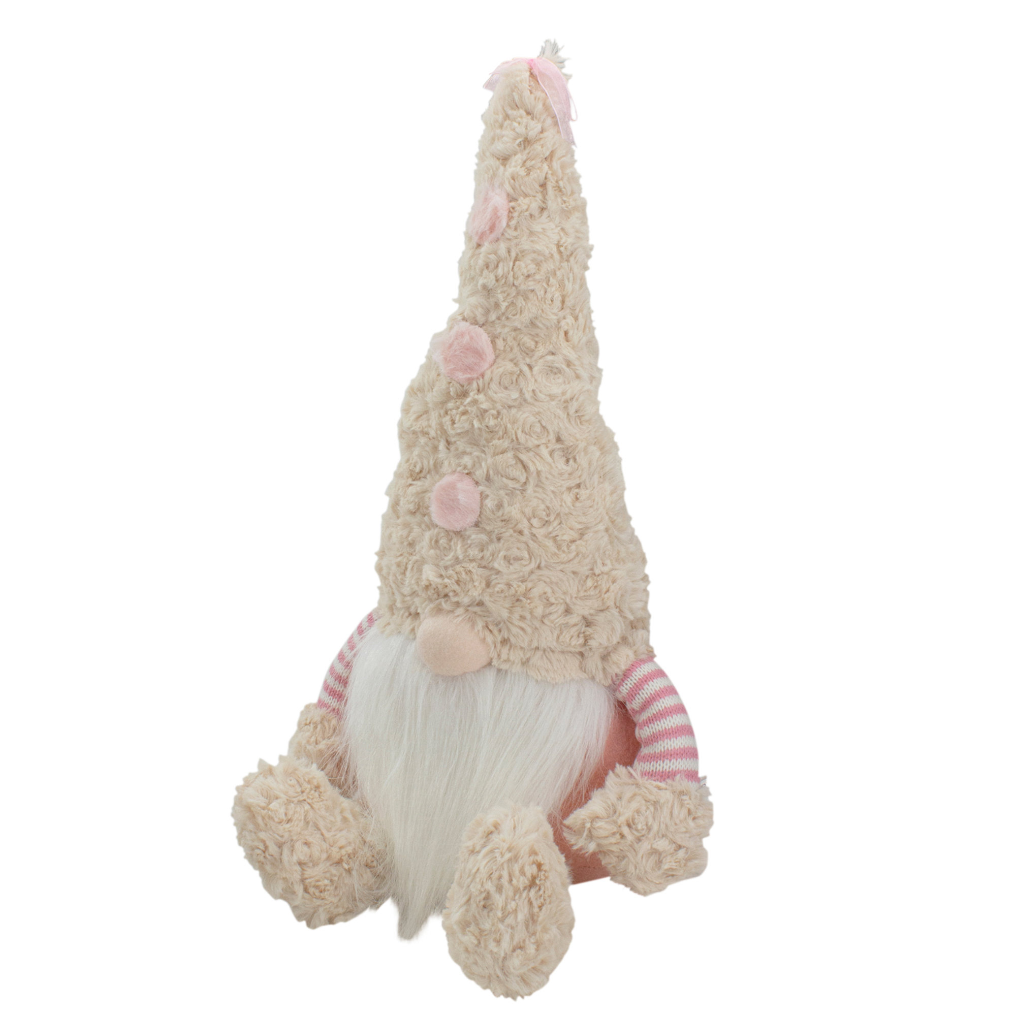 Northlight Seasonal 18" Pink Striped Sitting Spring Plush Gnome Table ...