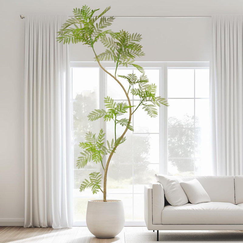 Primrue Fake Jacaranda Tree Artificial Trees For Home Decor | Wayfair